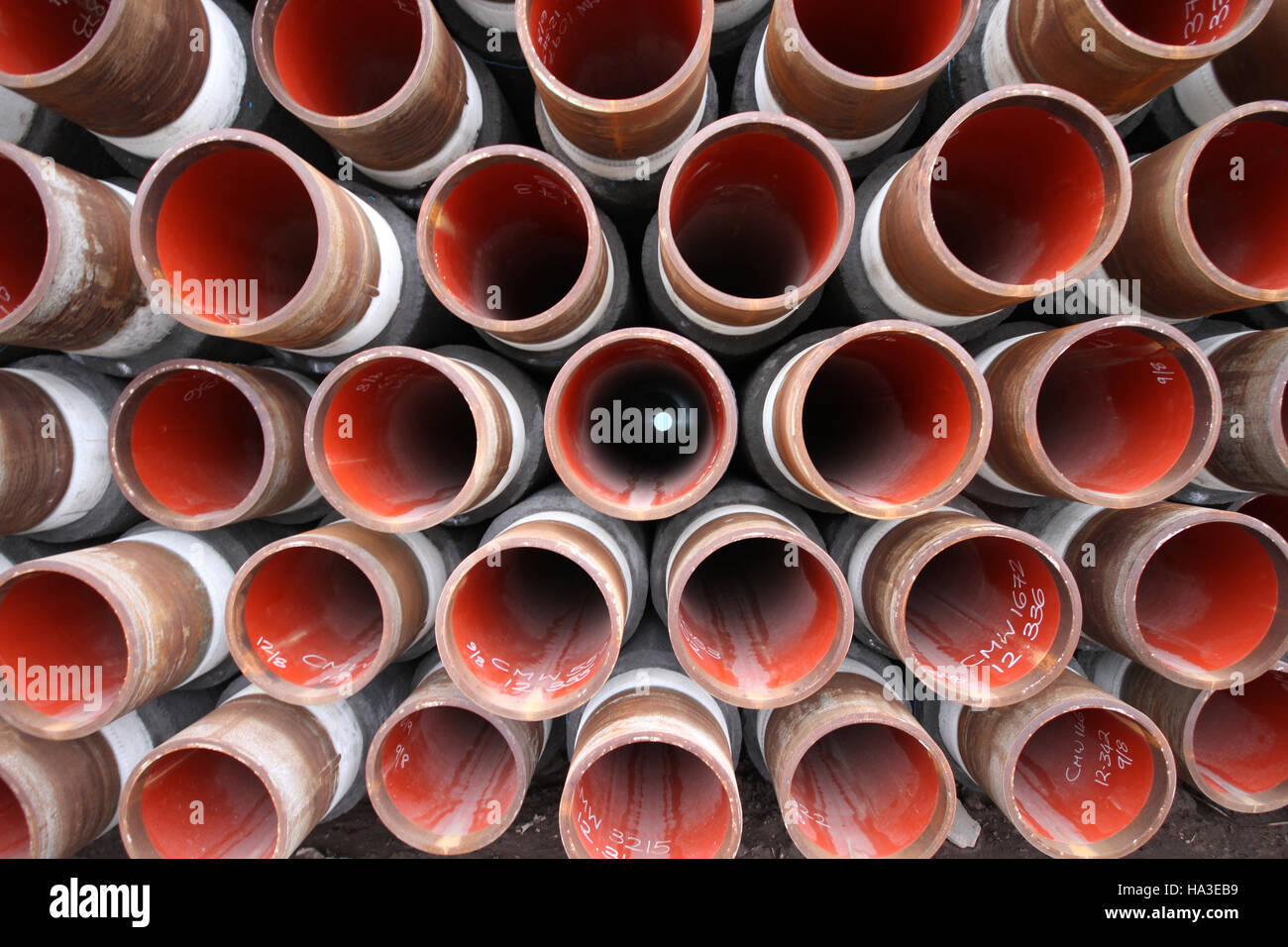 pipes arranged in a pattern Stock Photo - Alamy