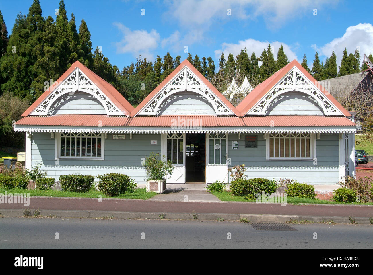 Rural colonial house at Saint Louis on La Reunion island, France Stock ...