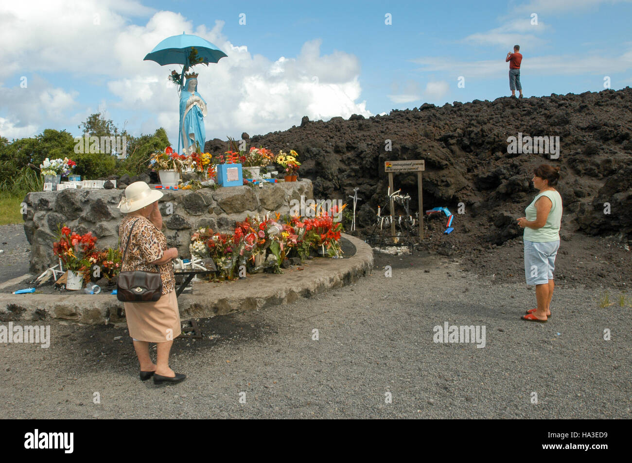 La Reunion island, France - 29 December 2002: people visiting the ...