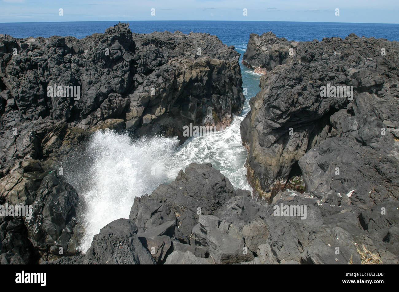 The vulcanic coast of La reunion island, France Stock Photo - Alamy