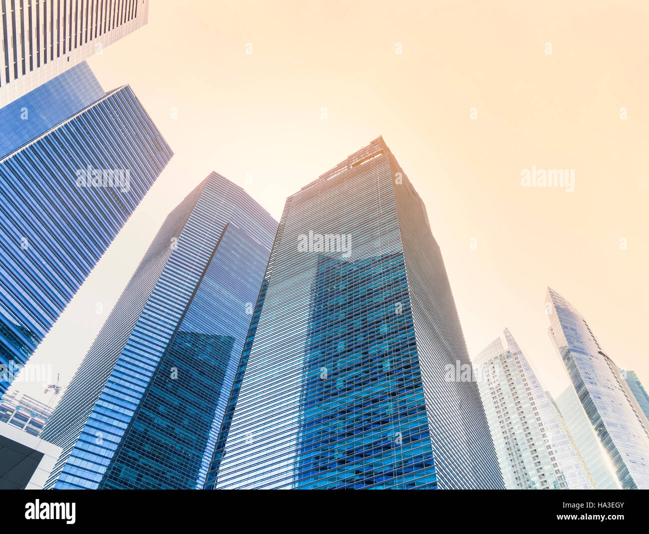 abstract building perspective with sun light filter - can use to ...