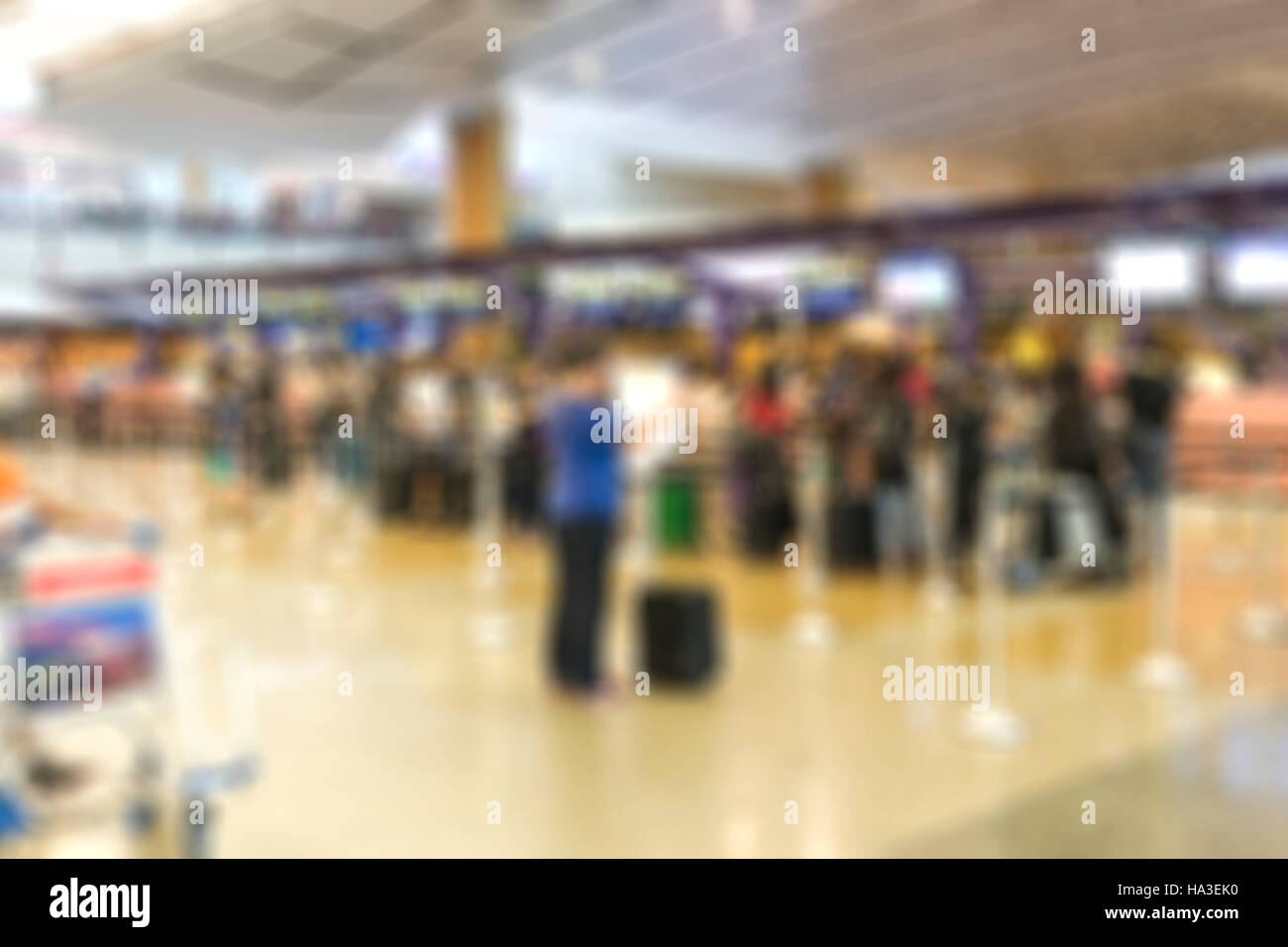 abstract blur background of counter checkin at airport - can use to ...