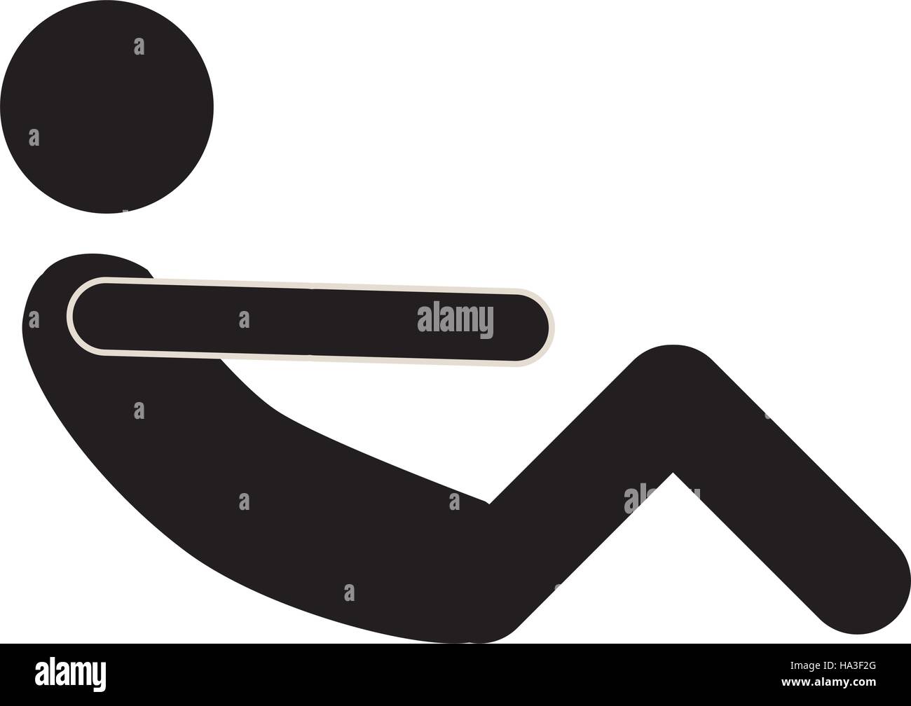 monochrome man exercise abs collected legs vector illustration Stock ...