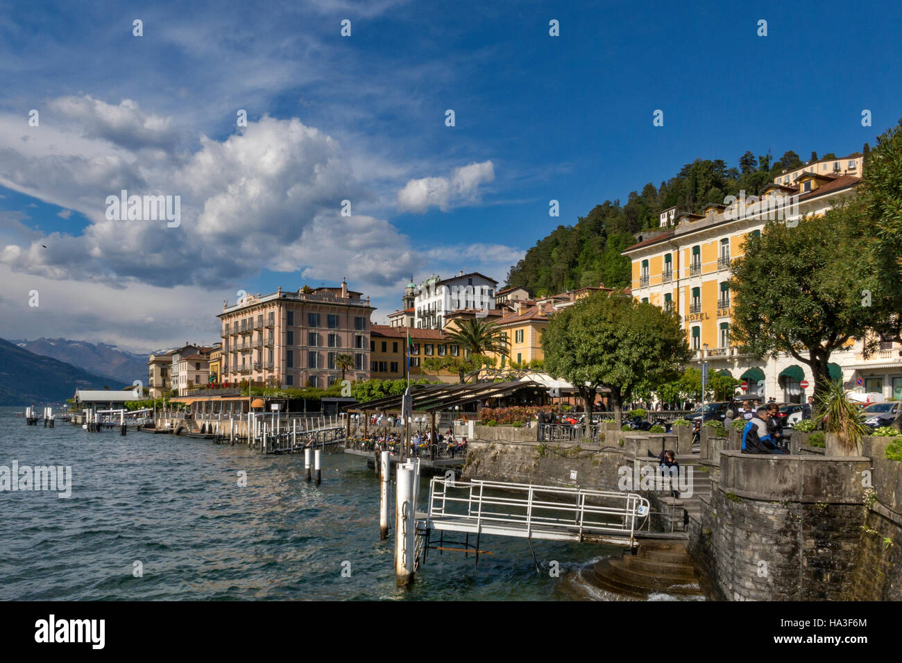 Scenic view of Bellagio town Lake Como Italy Stock Photo - Alamy