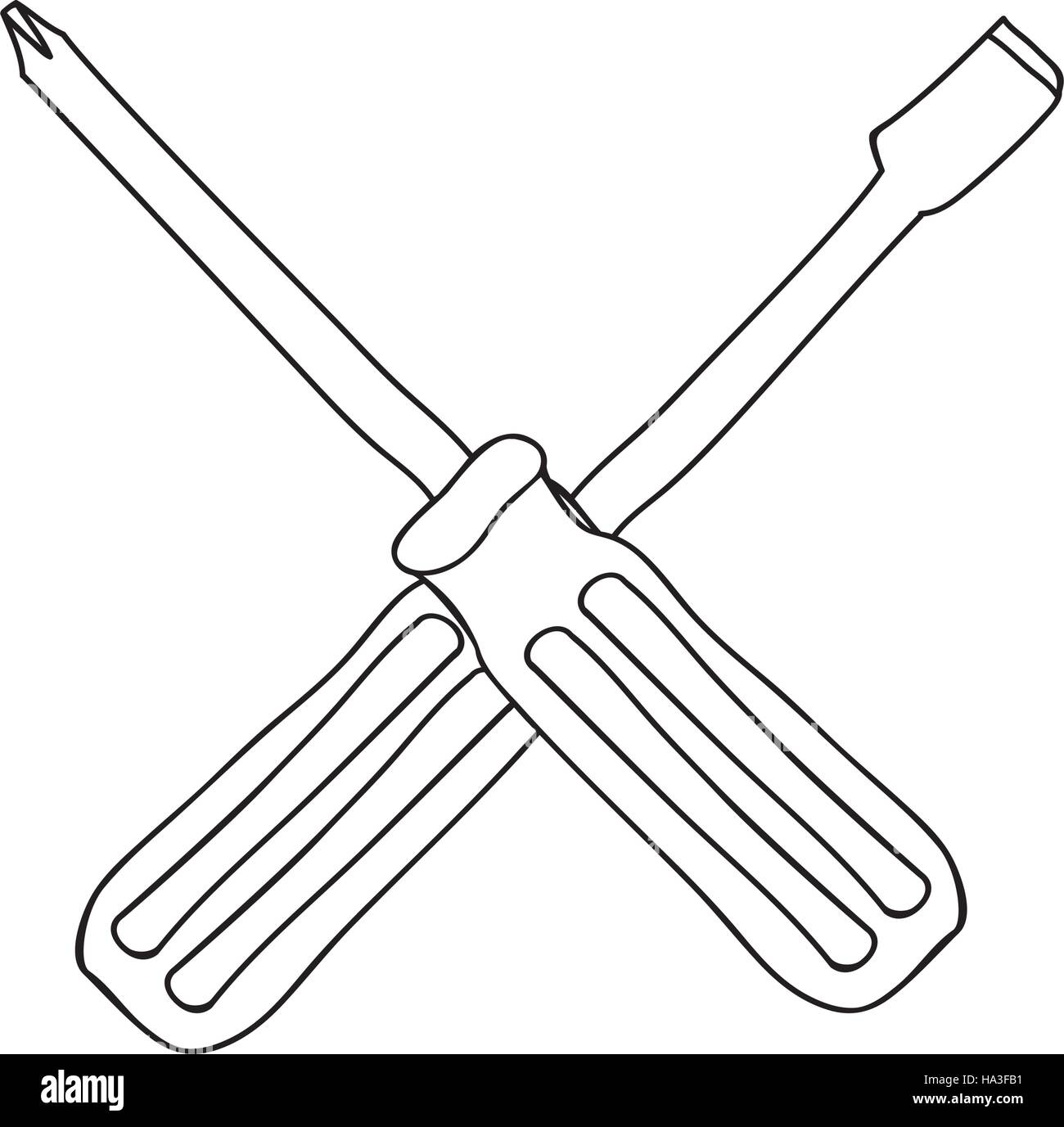 Coloring Tools Screwdrivers Coloring Pages