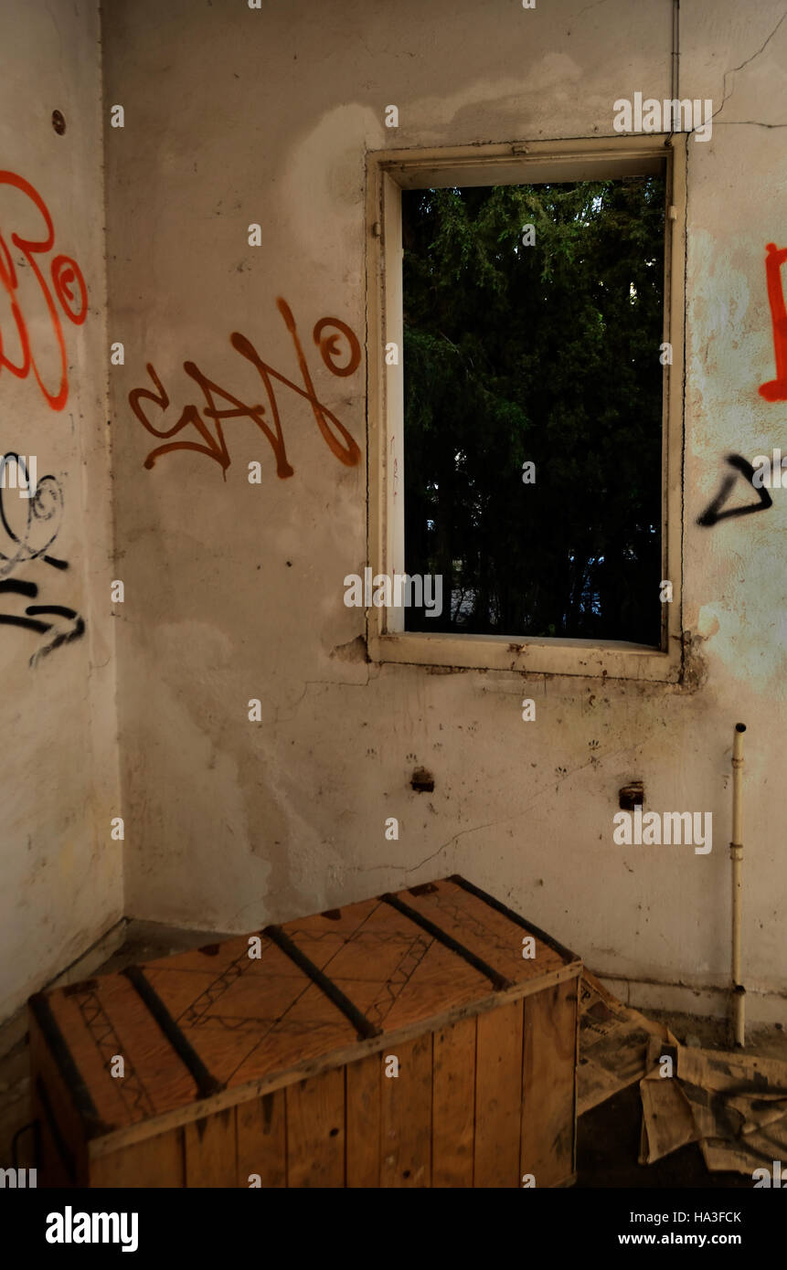 Urban Exploration photography adventure, walk in abandoned place Stock ...