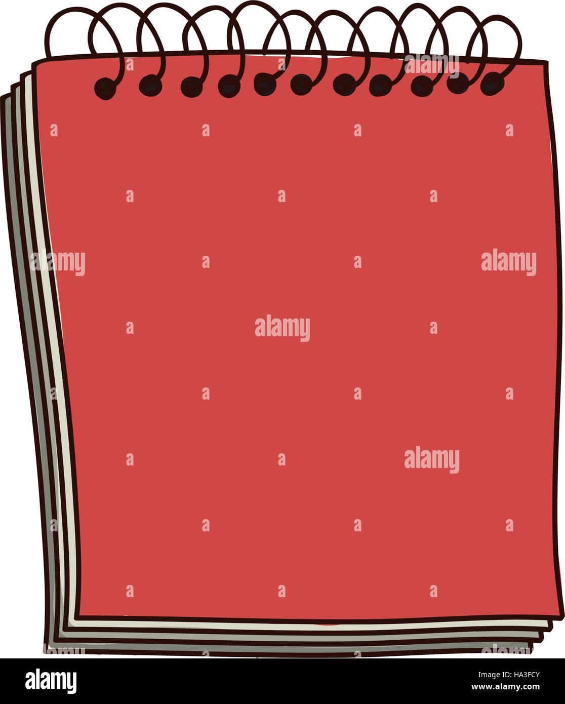 colorful notebook of spiral in red vector illustration Stock Vector ...