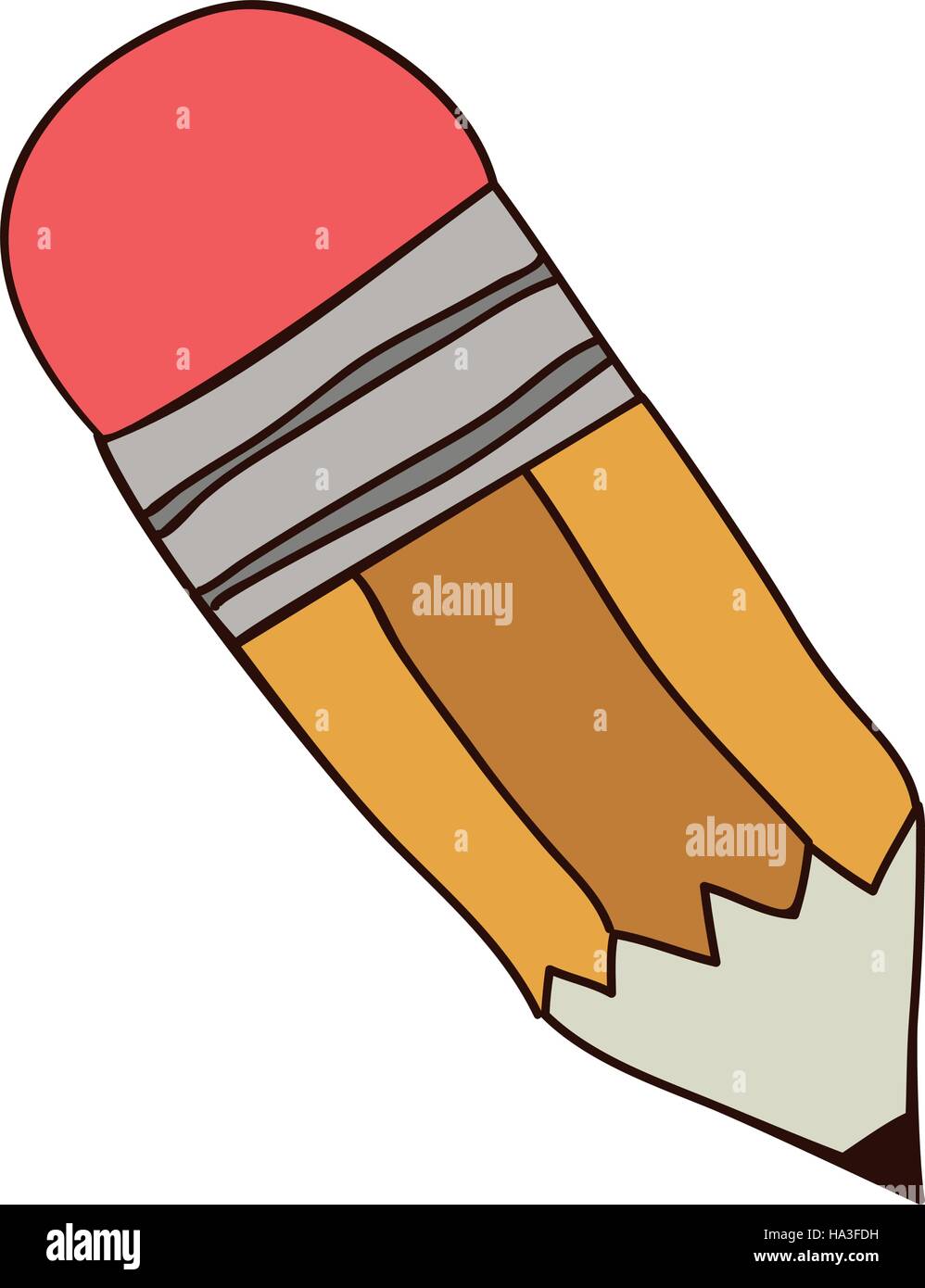 Silhouette Colorful Of Small Pencil With Eraser Vector Illustration Stock Vector Image And Art Alamy