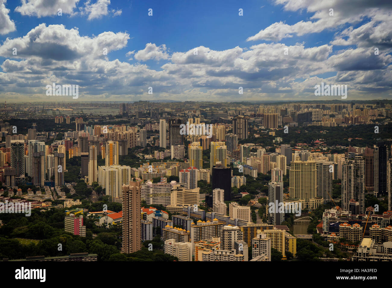 urban cityscape in day and clear blue sky with cloud - can use to ...
