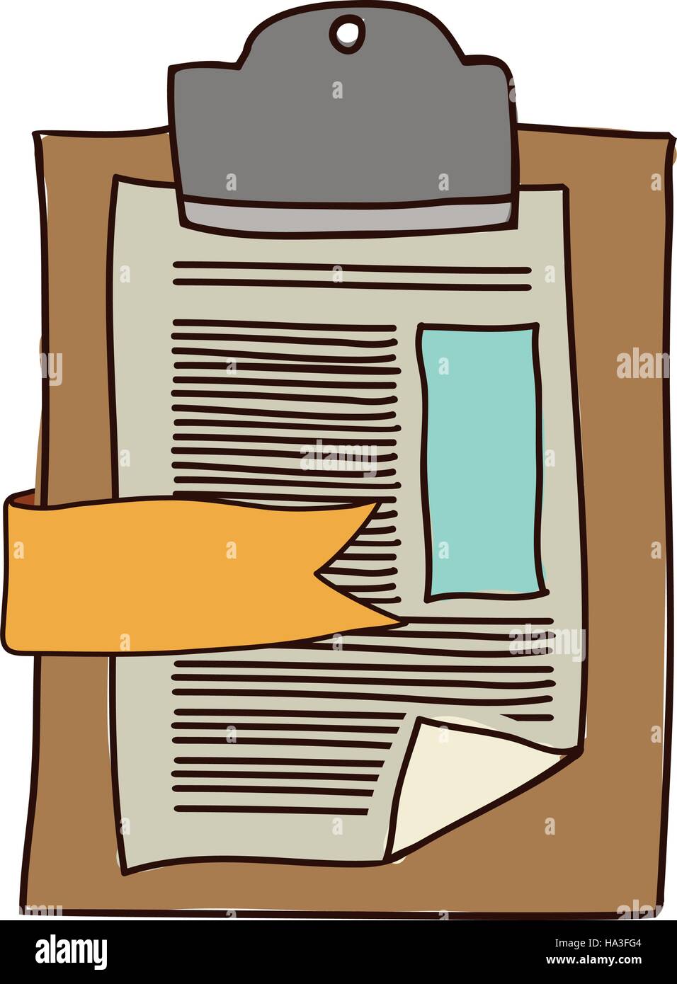 colorful table notepad with sheets vector illustration Stock Vector ...