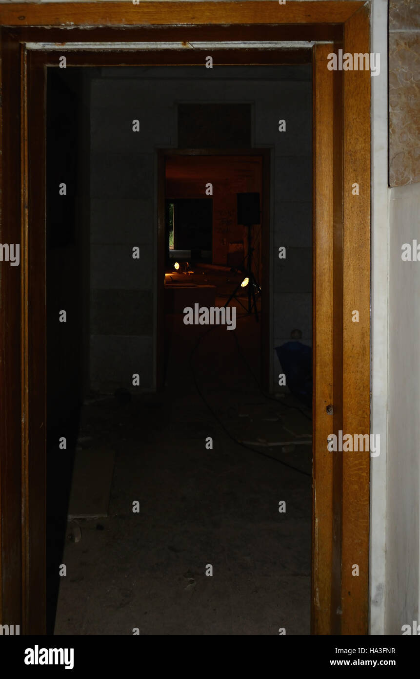 Urban Exploration photography adventure, walk in abandoned place Stock ...