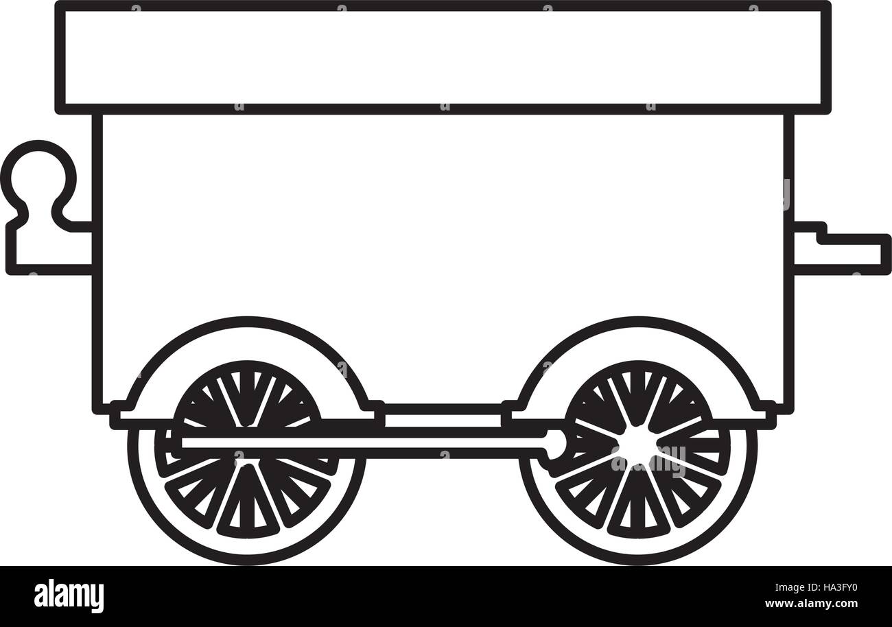 silhouette wagon train toy icon vector illustration Stock Vector Image ...