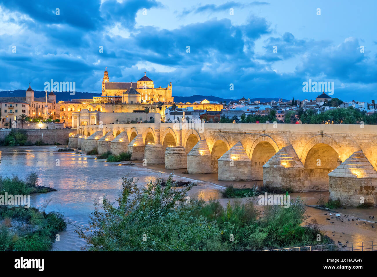 Cordoba spain bridge night hi-res stock photography and images - Alamy