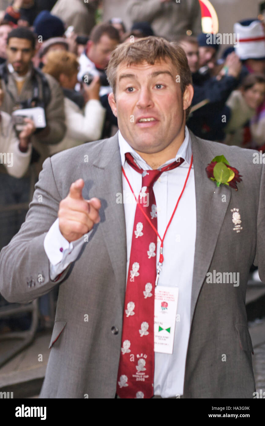 Jason Leonard during World cup winning England rugby team parade ...