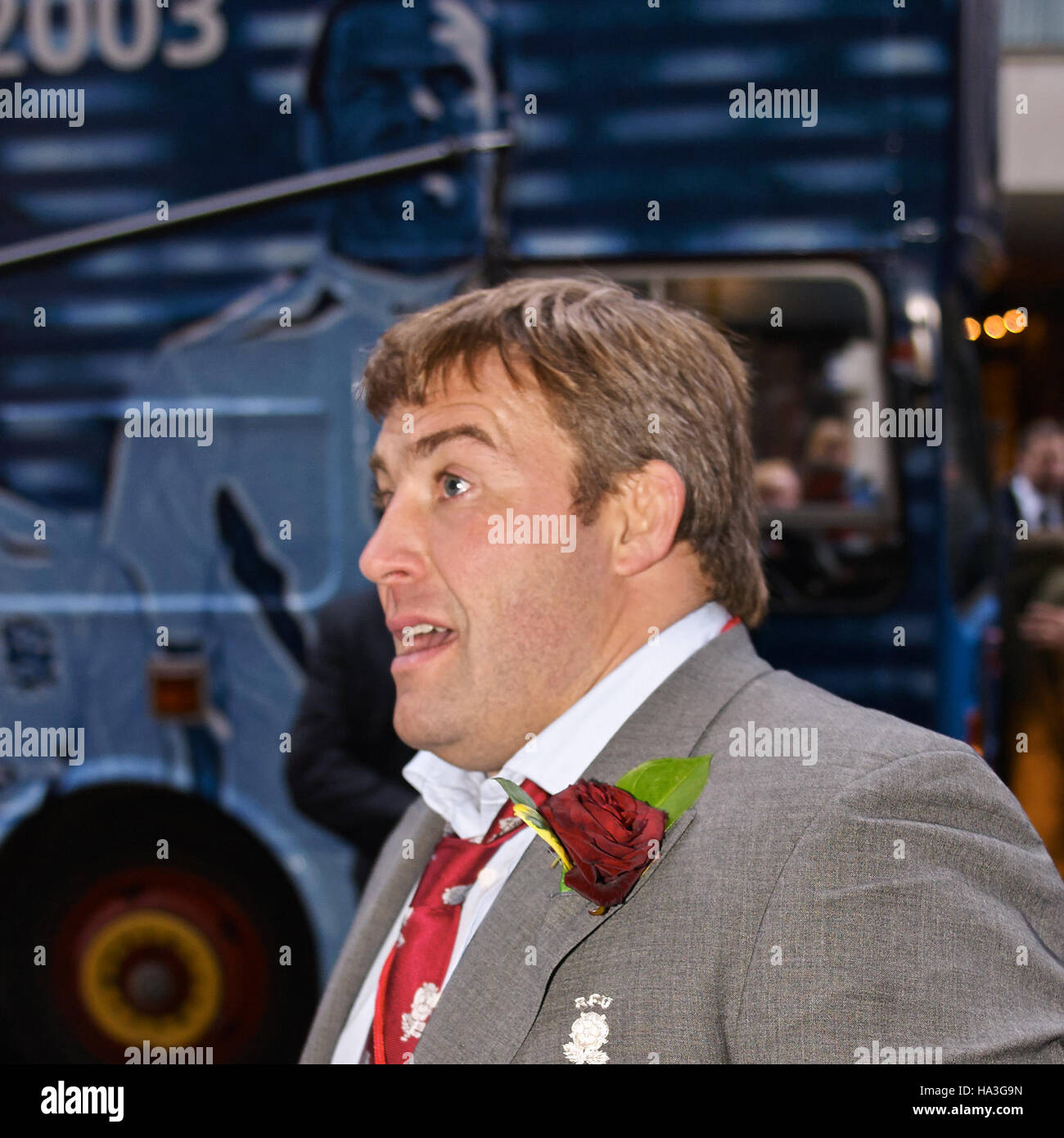 Jason Leonard during World cup winning England rugby team parade ...