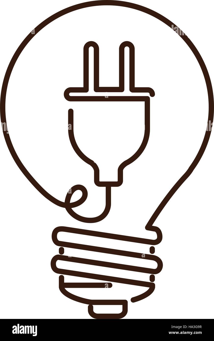 Silhouette electric bulb cord plug hi-res stock photography and images ...