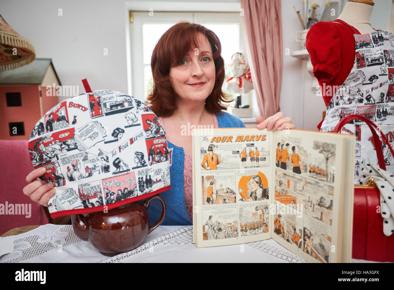 Designer Paula Daly who owns the merchandising rights to Bunty, the ...