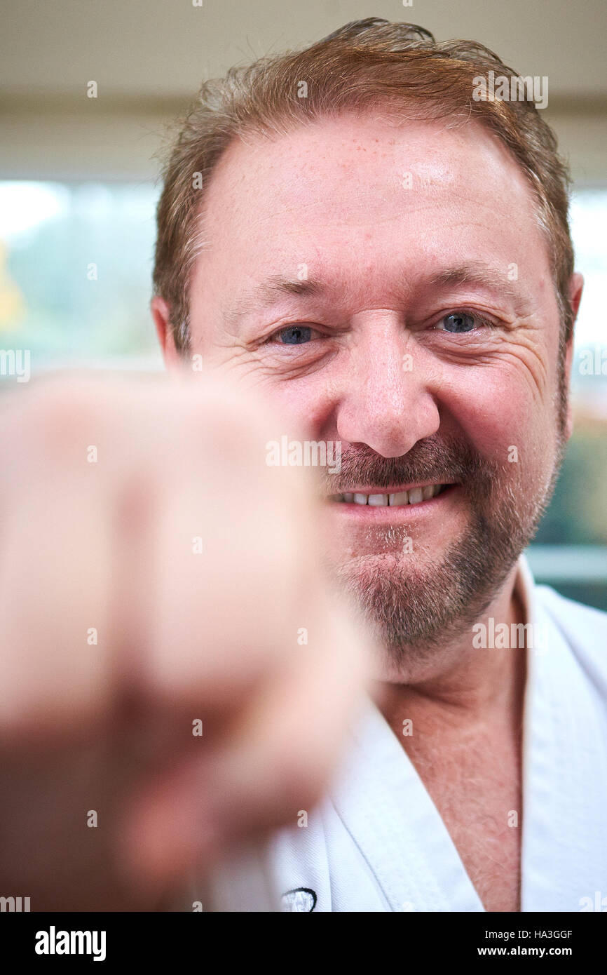 Ray Sweeney, who runs disability karate classes pictured at his home ...