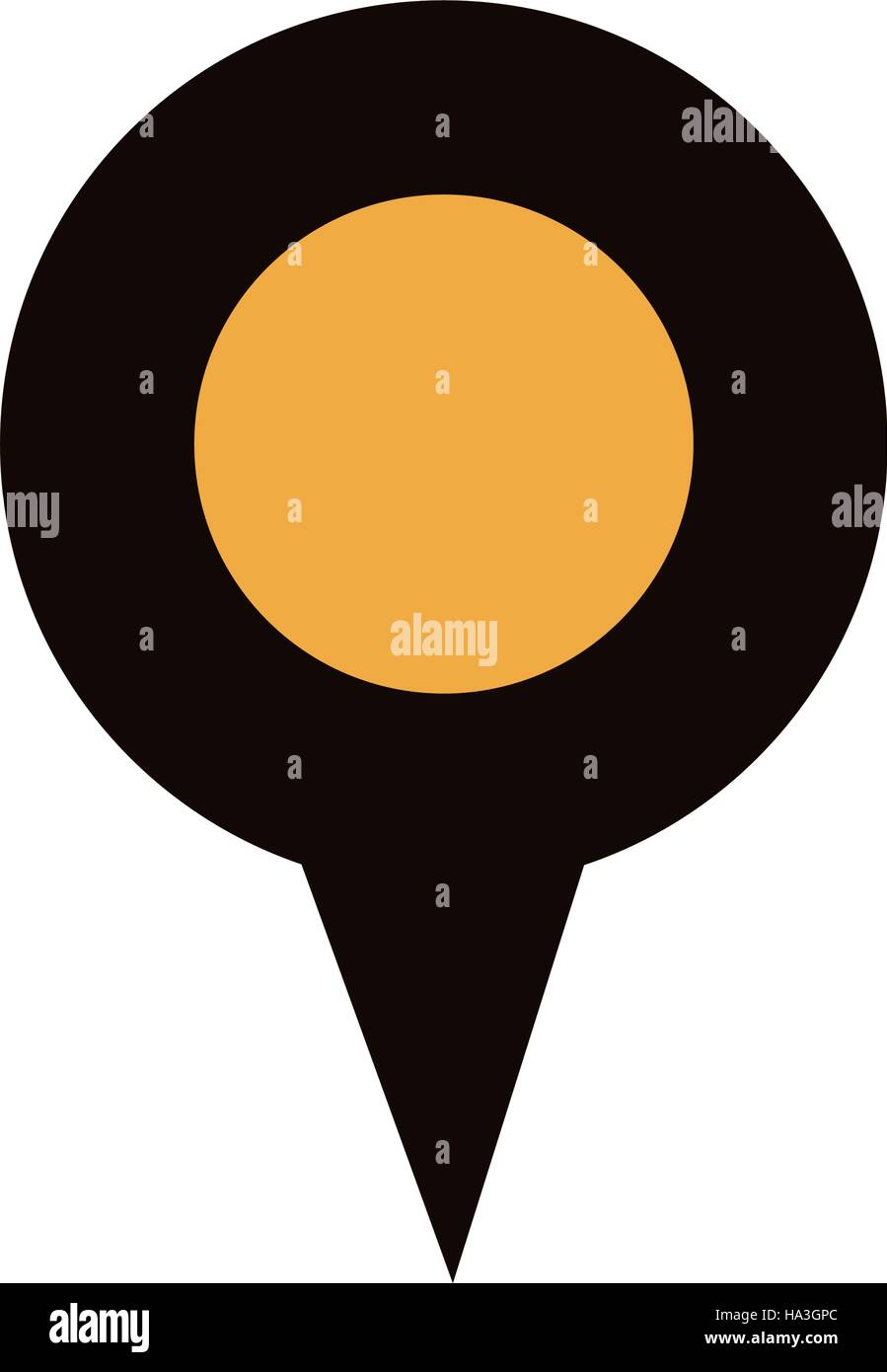 map pointer with circle interior yellow vector illustration Stock ...