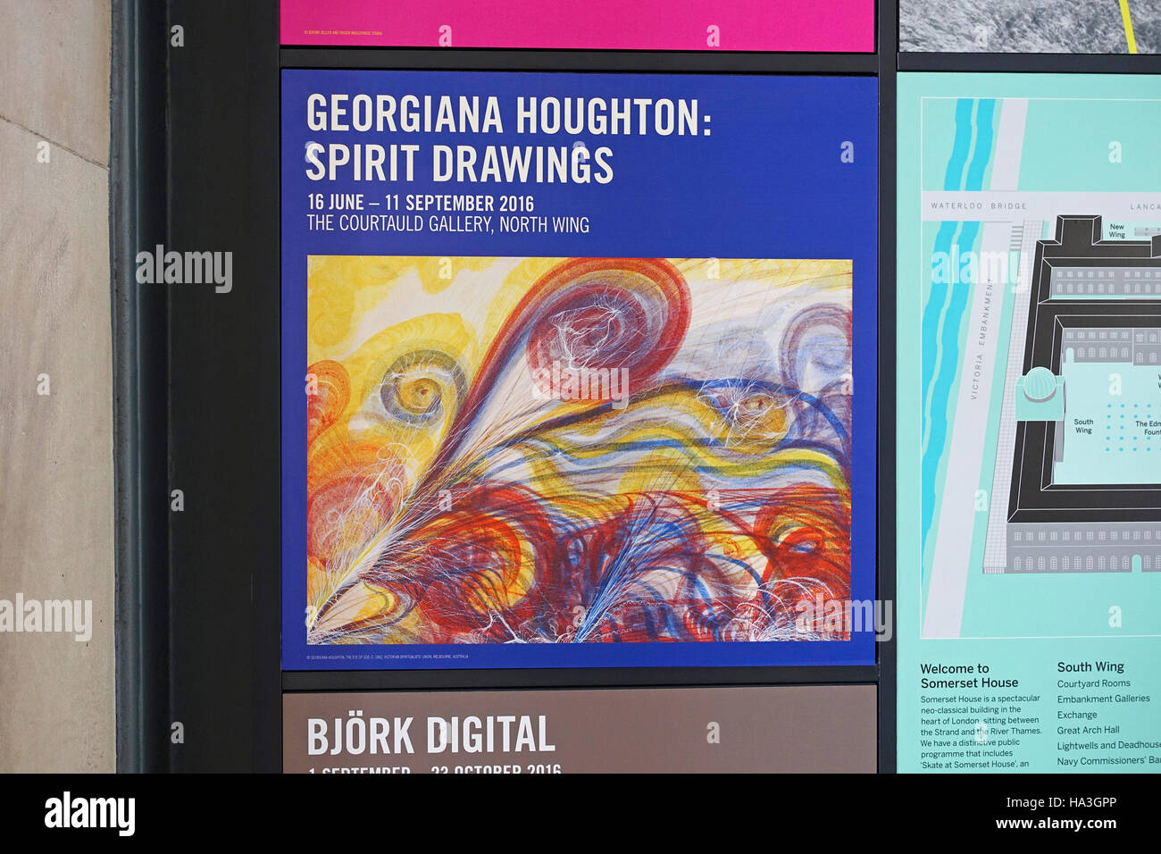 Exhibition poster outside the Courtauld Gallery of the work of ...