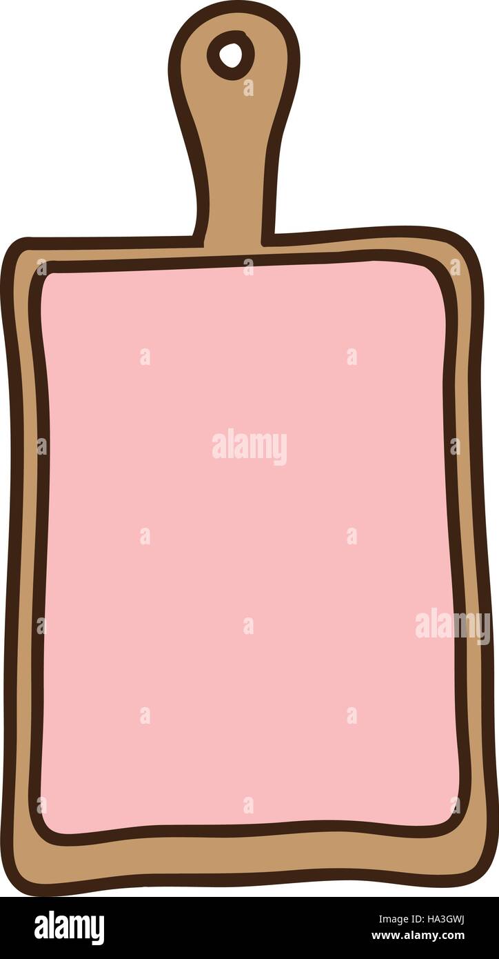 silhouette colorful with chopping board vector illustration Stock ...