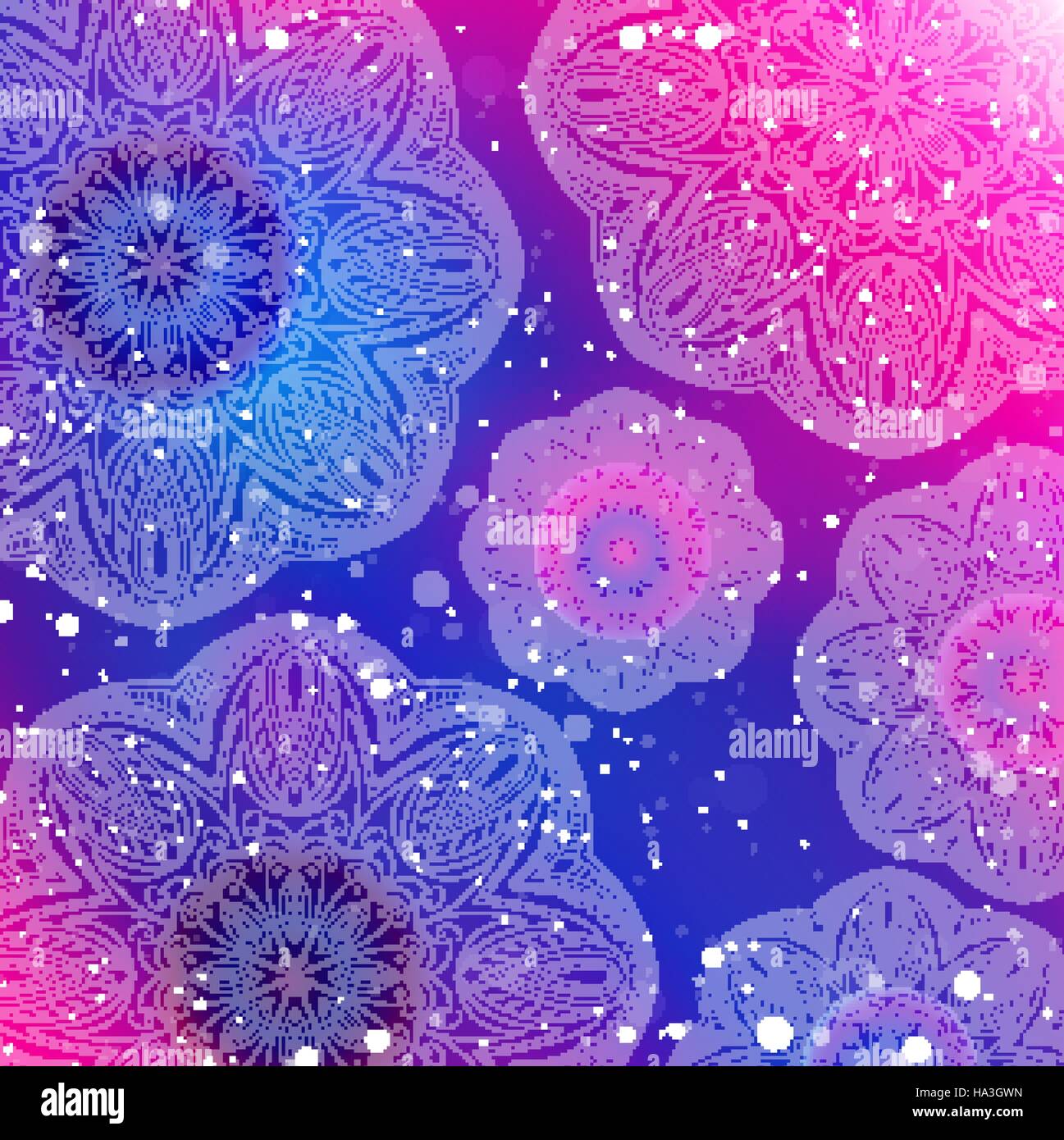 Purple background with mandala. Geometric circle element . Mandala for ...