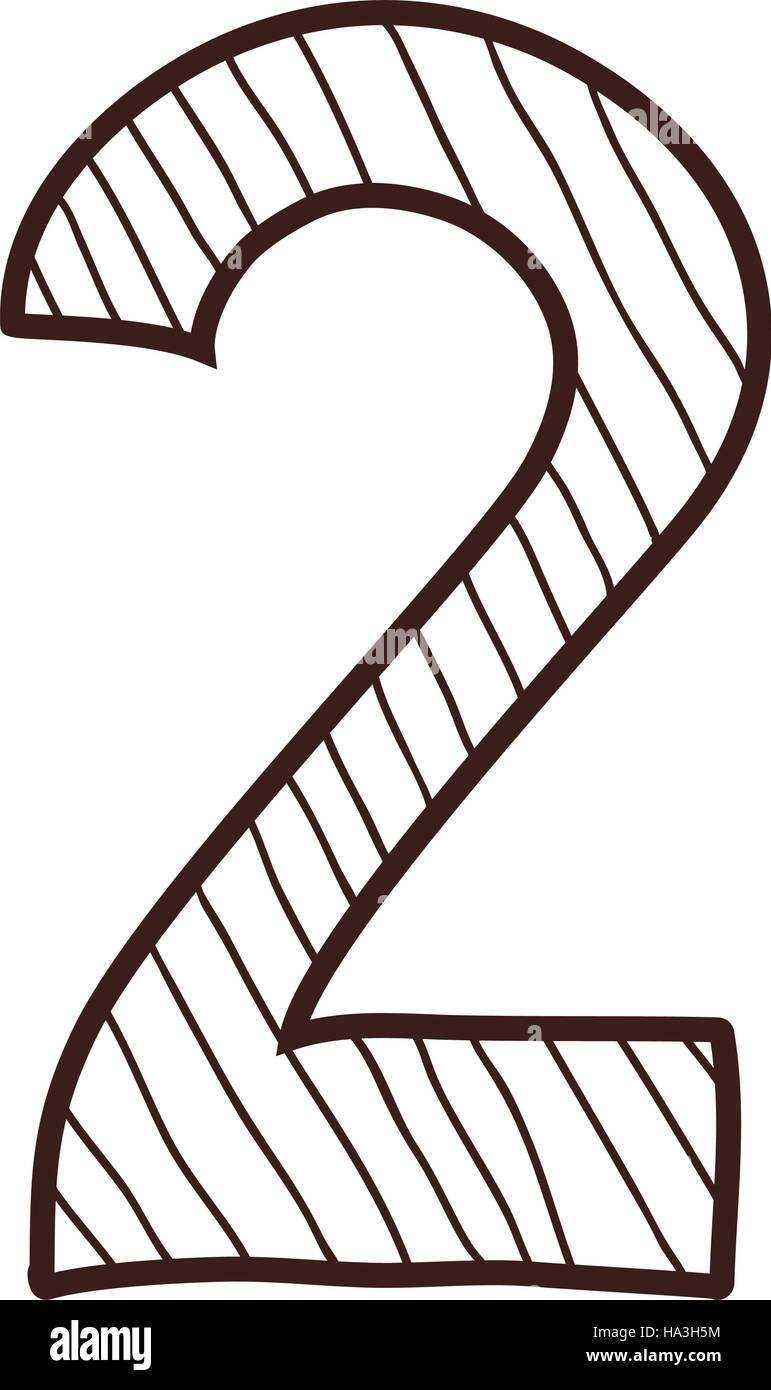 silhouette number two design over striped Stock Vector Image & Art - Alamy