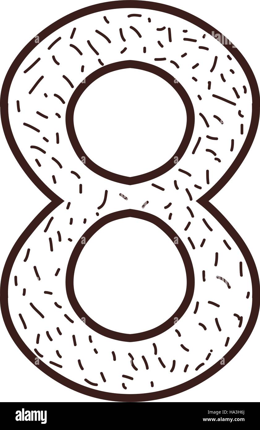 silhouette number eight design with sparks Stock Vector Image & Art - Alamy