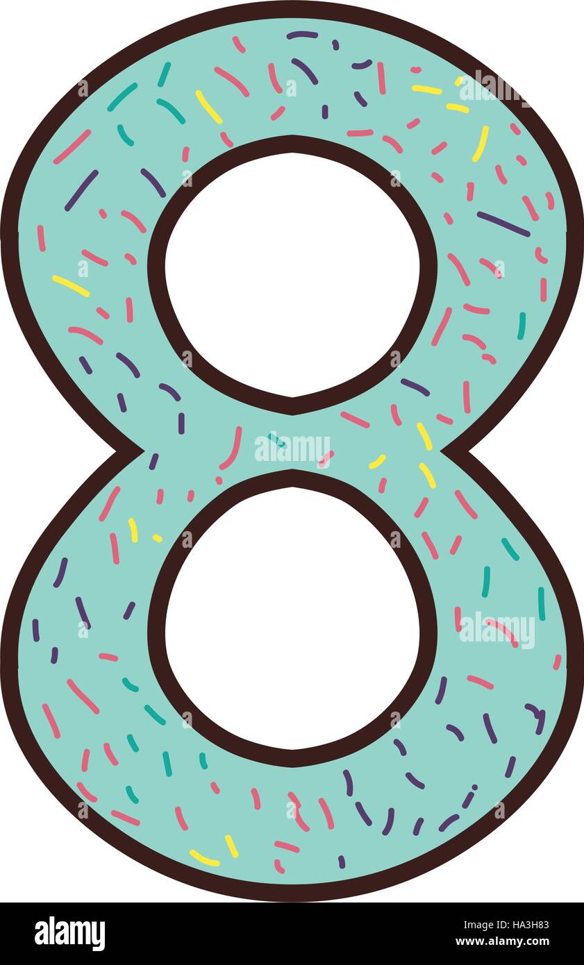 colorful number eight design with sparks Stock Vector Image & Art - Alamy