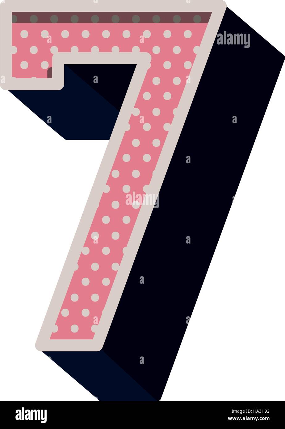 Number seven in pink hi-res stock photography and images - Alamy