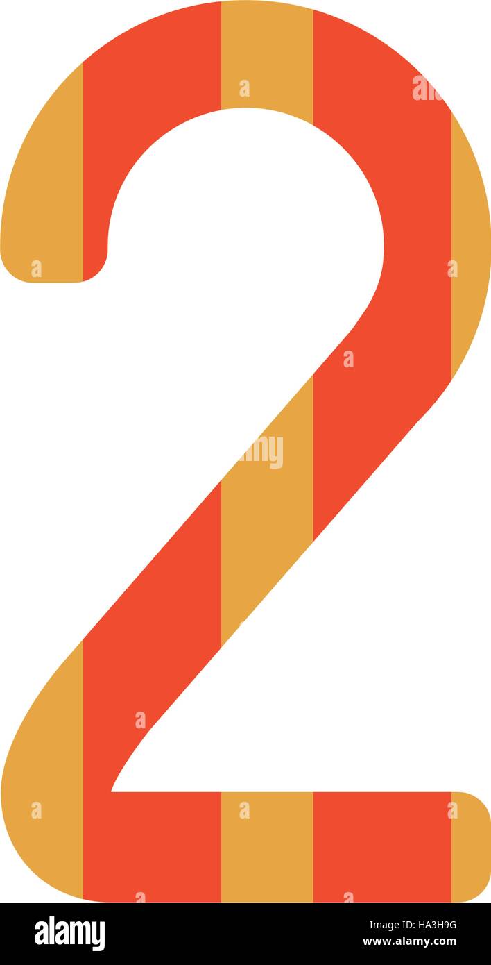 number two design with colorful striped Stock Vector Image & Art - Alamy