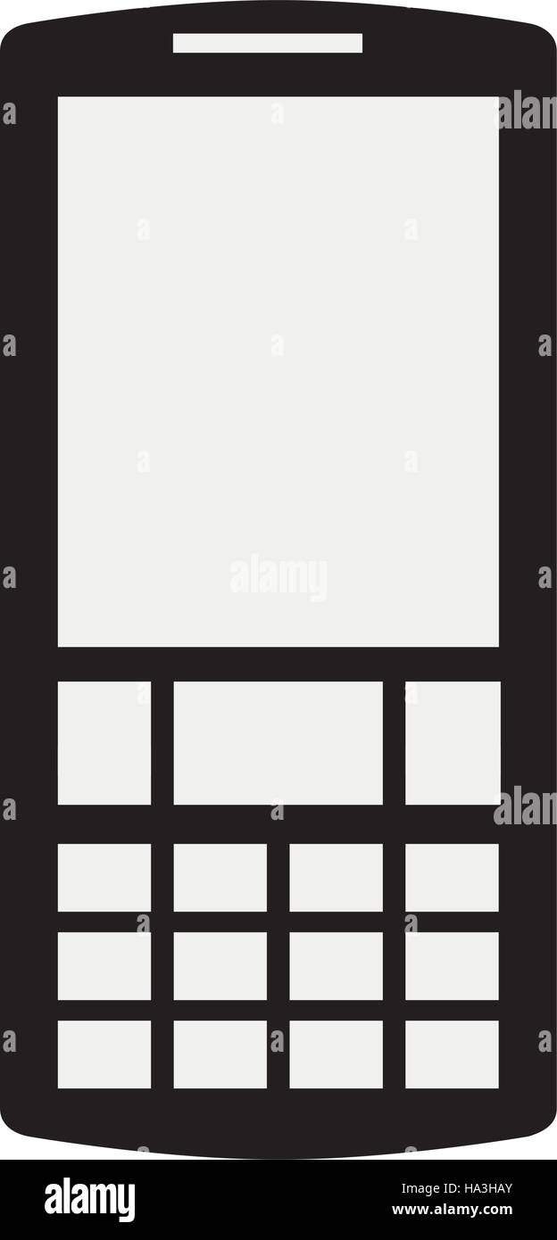 black silhouette tech cellphone icon Stock Vector Image & Art - Alamy