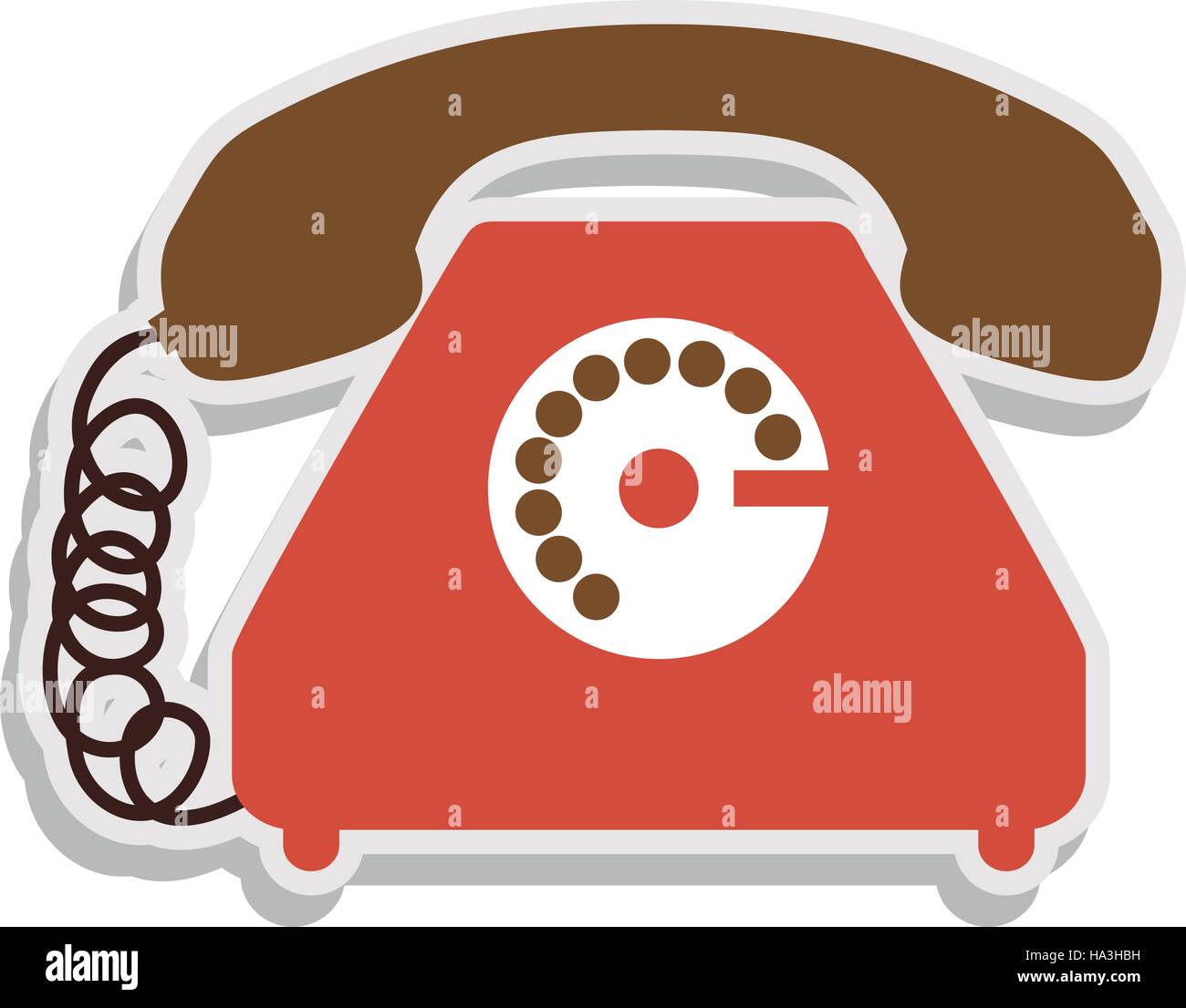 antique phone design with cord Stock Vector Image & Art - Alamy