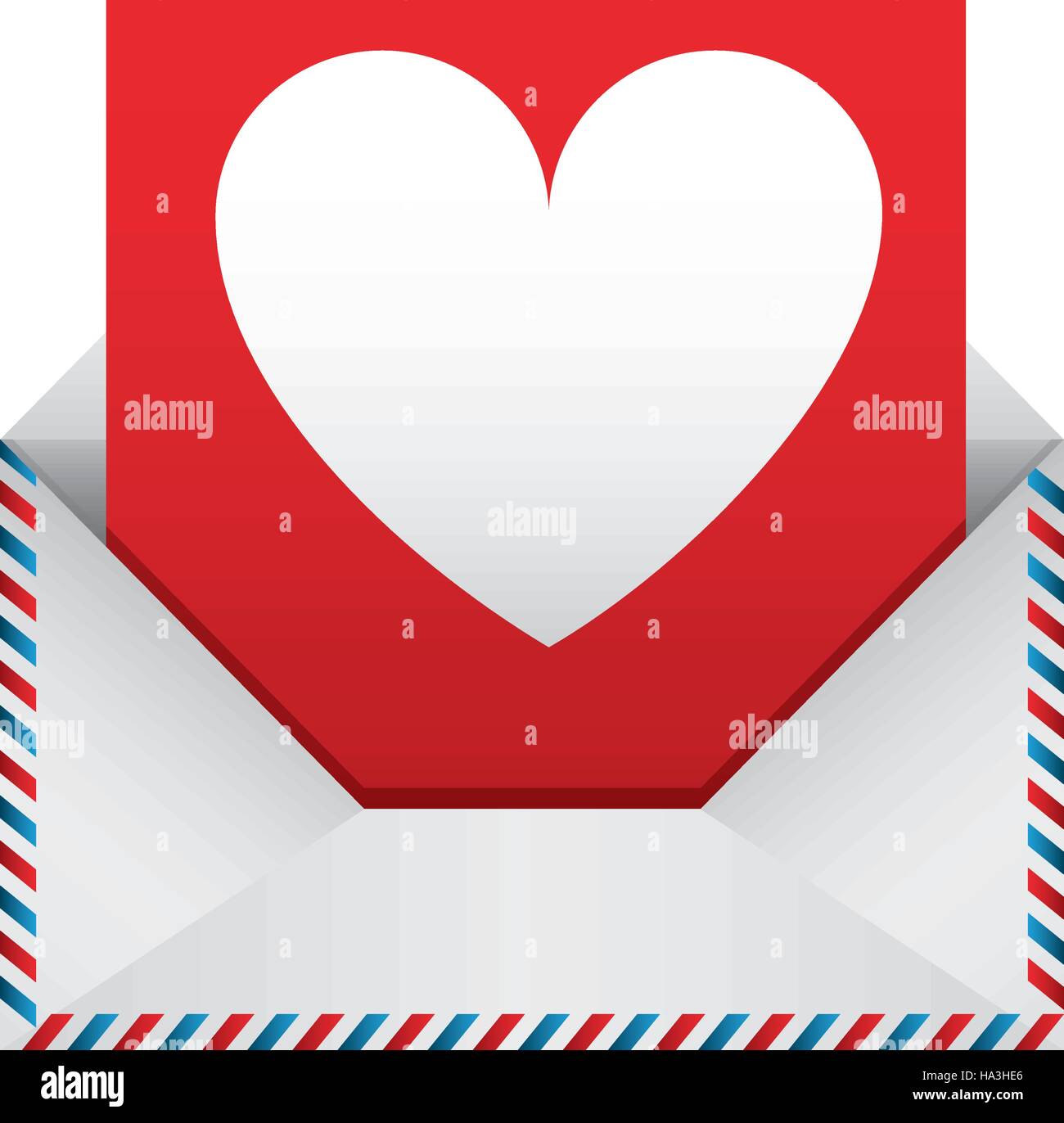 romantic envelope with heart draw Stock Vector Image & Art - Alamy