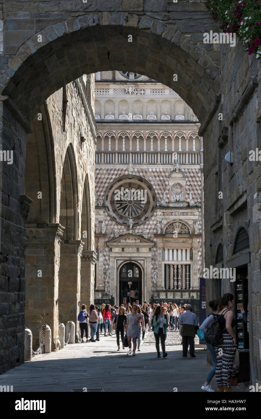 Colleoni chapel, Piazza Vecchia Old town Bergamo, Italy Stock Photo - Alamy