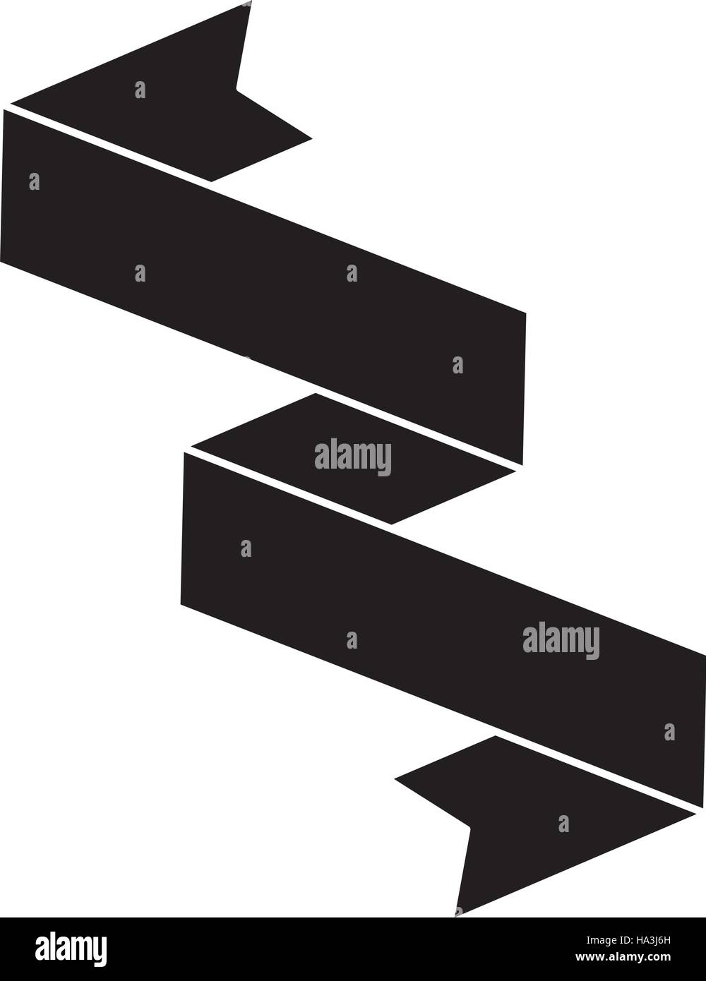 silhouette black ribbon banner icon Stock Vector Image & Art - Alamy