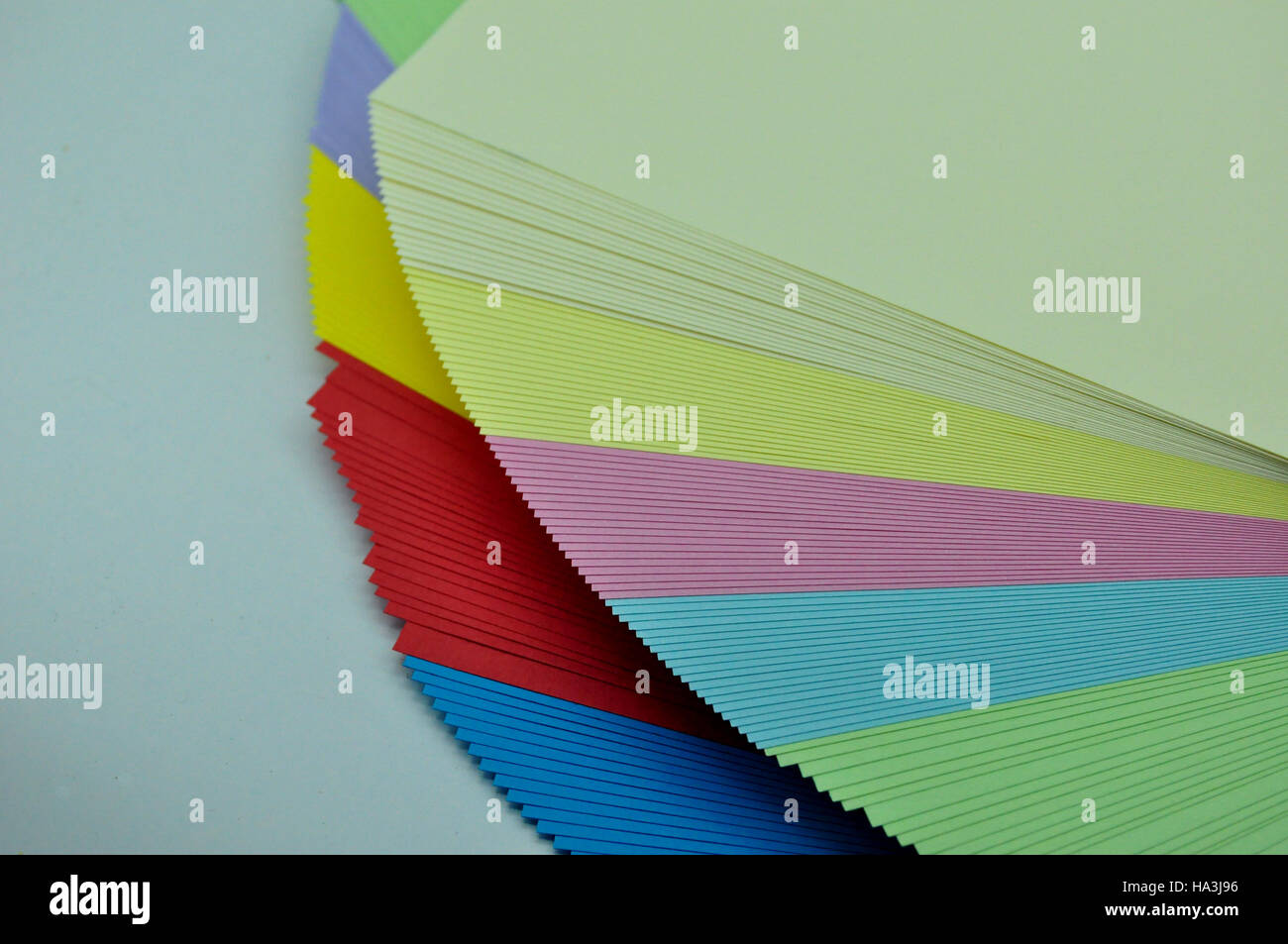 sheets of paper unfolded as deck of cards Stock Photo - Alamy