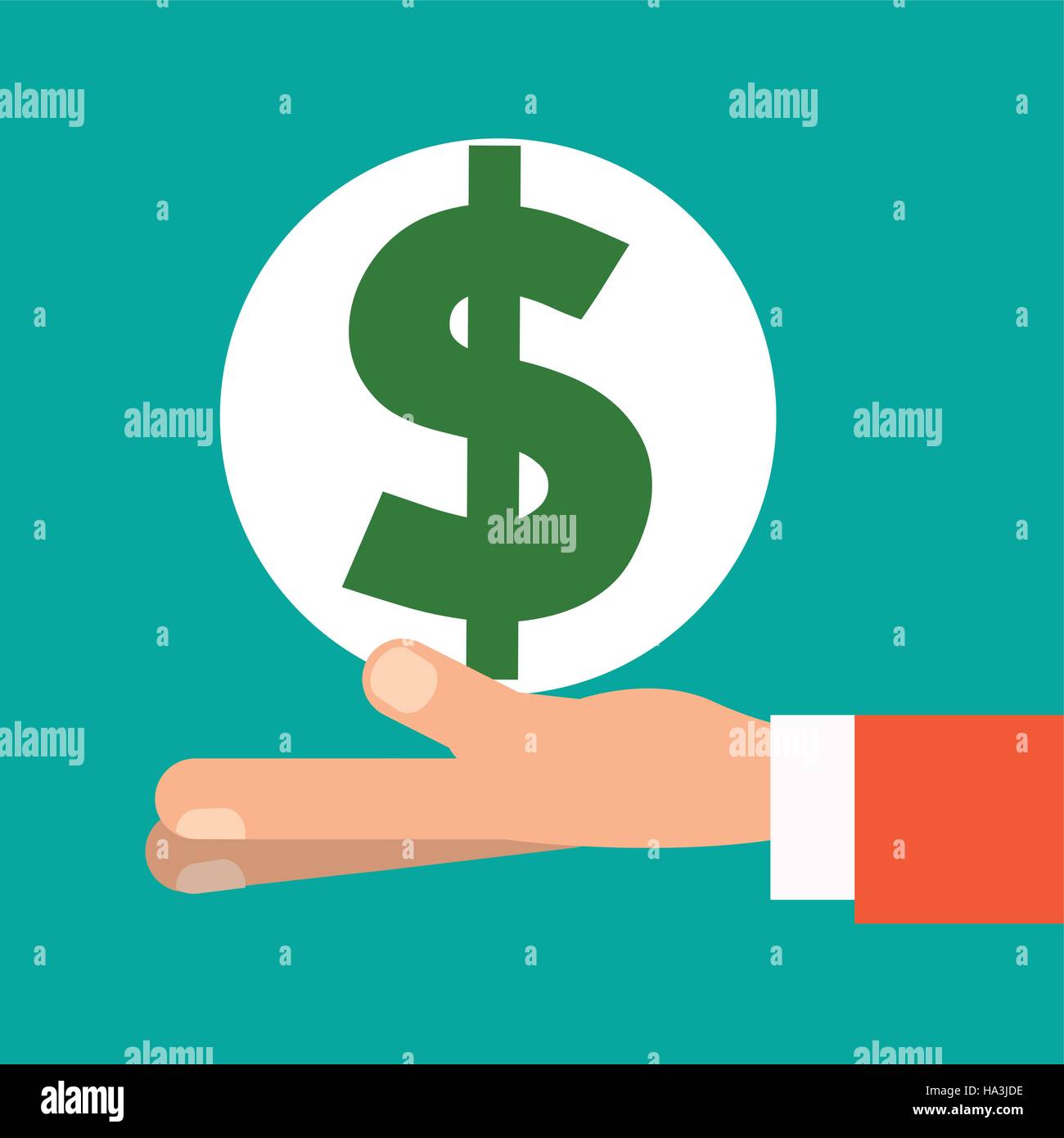 hand holding money dollar symbol Stock Vector Image & Art - Alamy