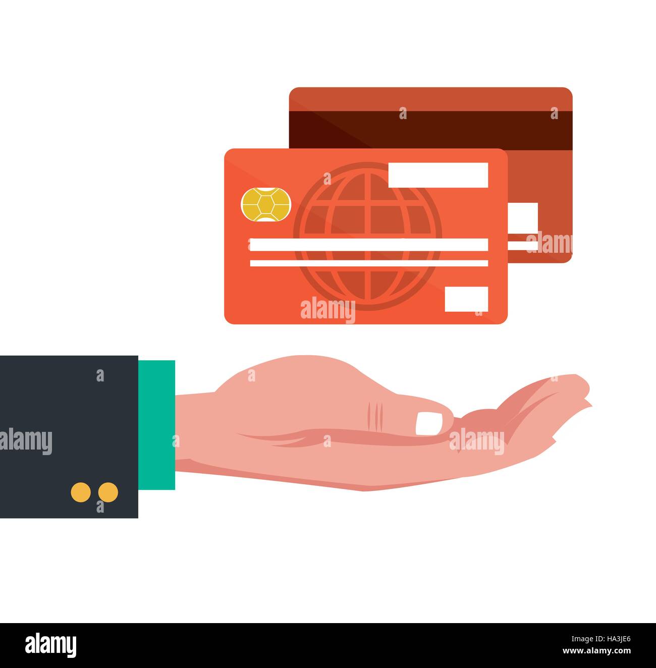 hand with credit cards banking Stock Vector Image & Art - Alamy
