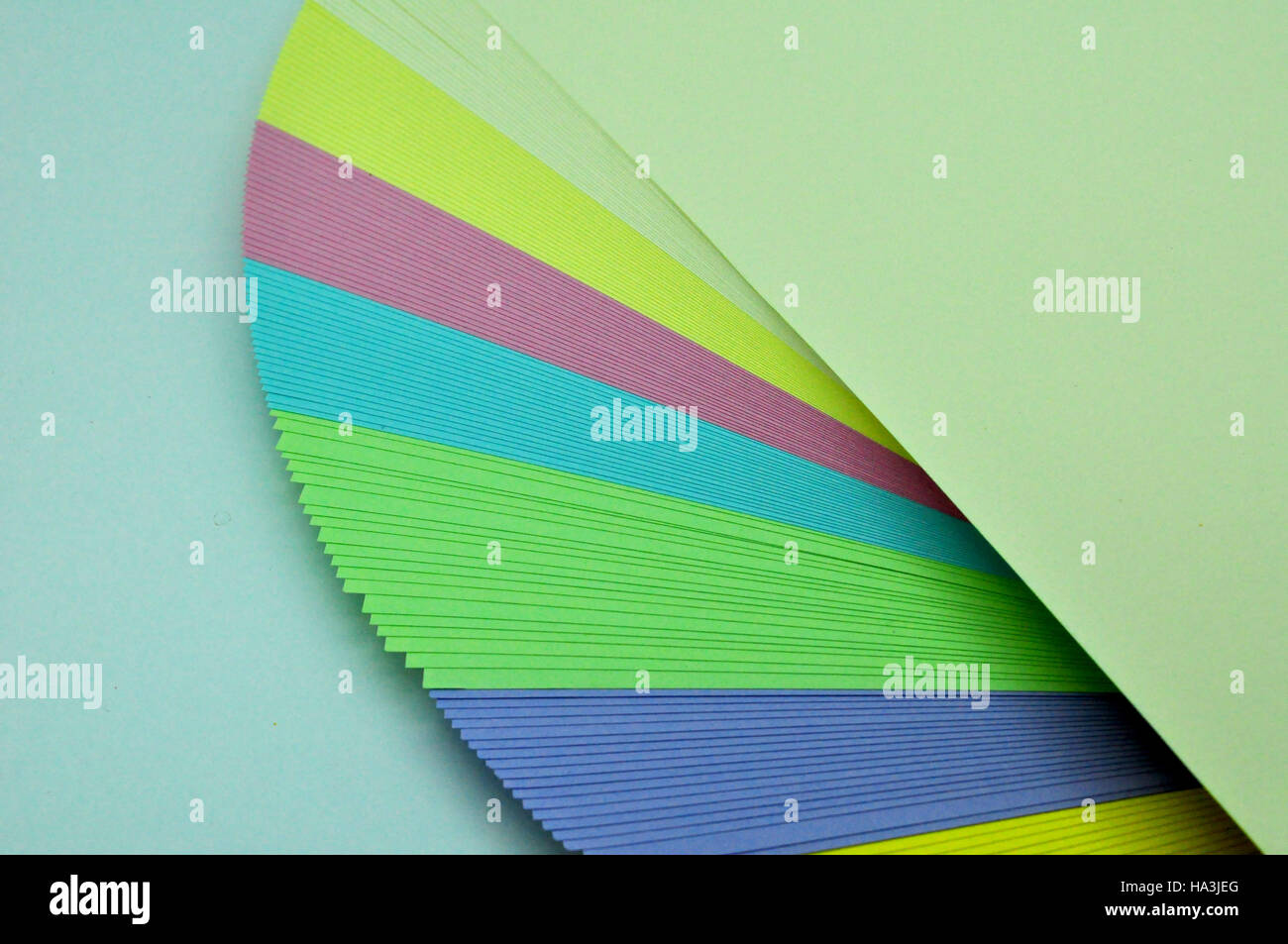 sheets of paper unfolded as deck of cards Stock Photo - Alamy