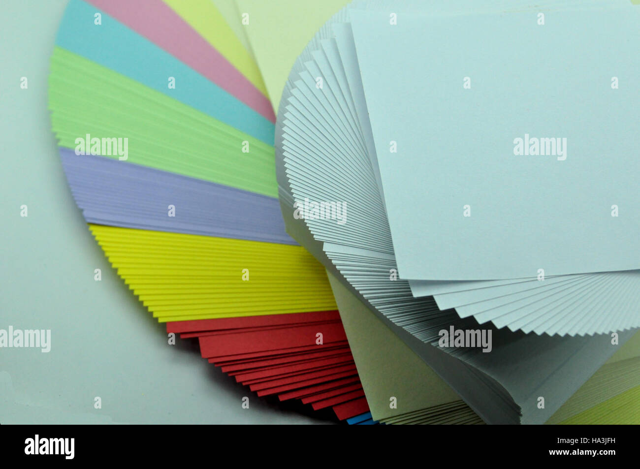 sheets of paper unfolded as deck of cards Stock Photo - Alamy