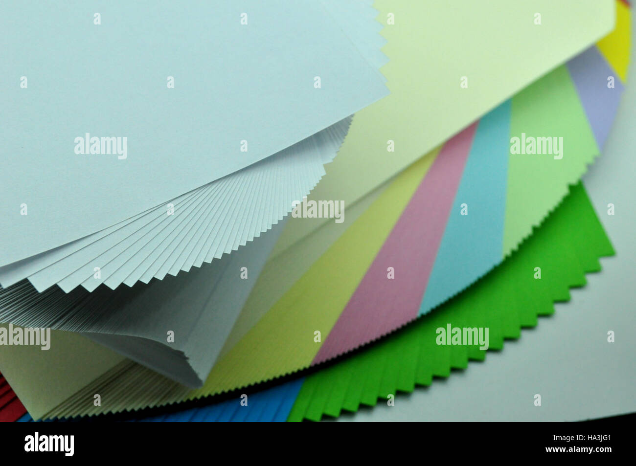 sheets of paper unfolded as deck of cards Stock Photo - Alamy