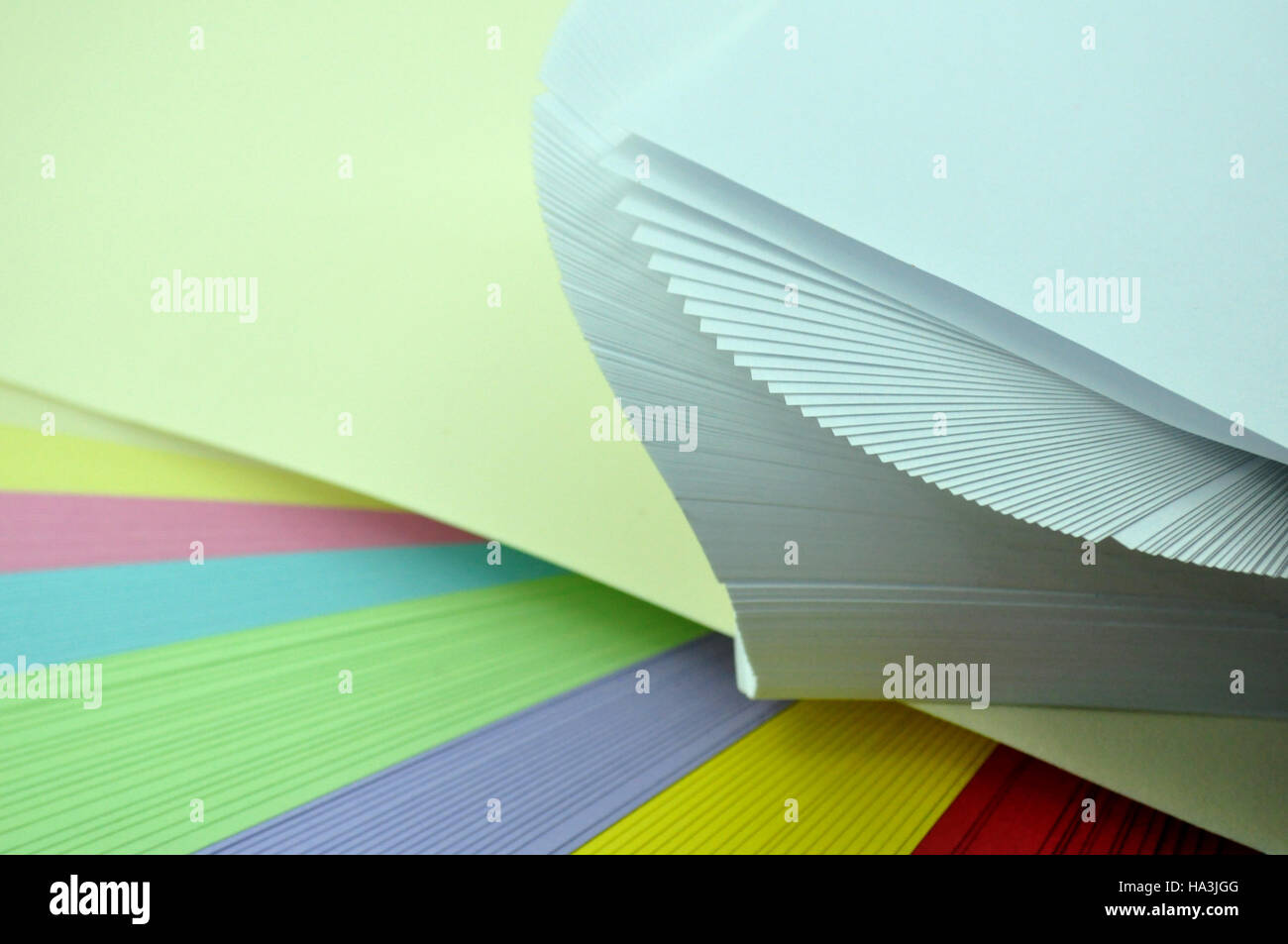 sheets of paper unfolded as deck of cards Stock Photo - Alamy