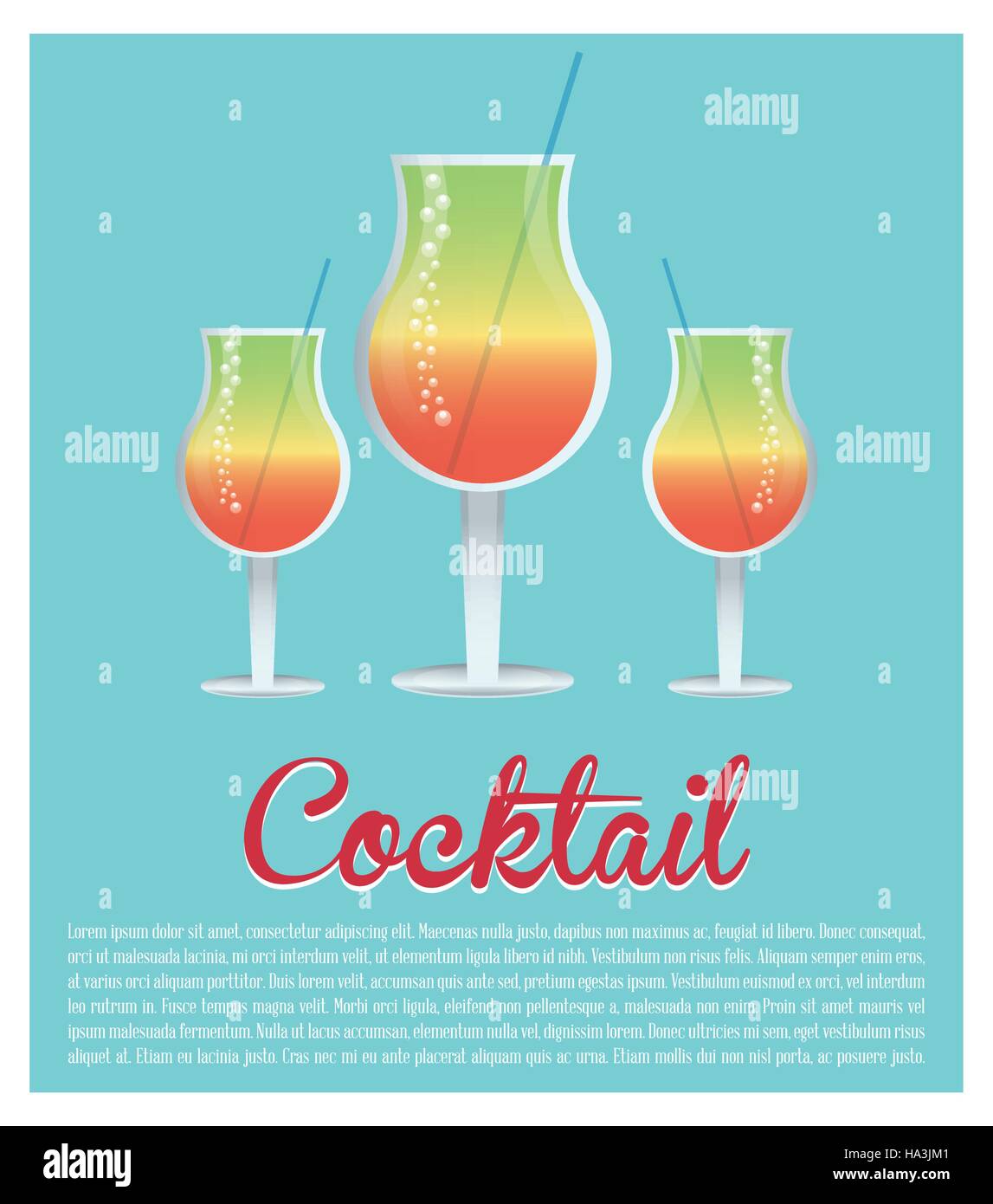 set cocktail design style Stock Vector Image & Art - Alamy