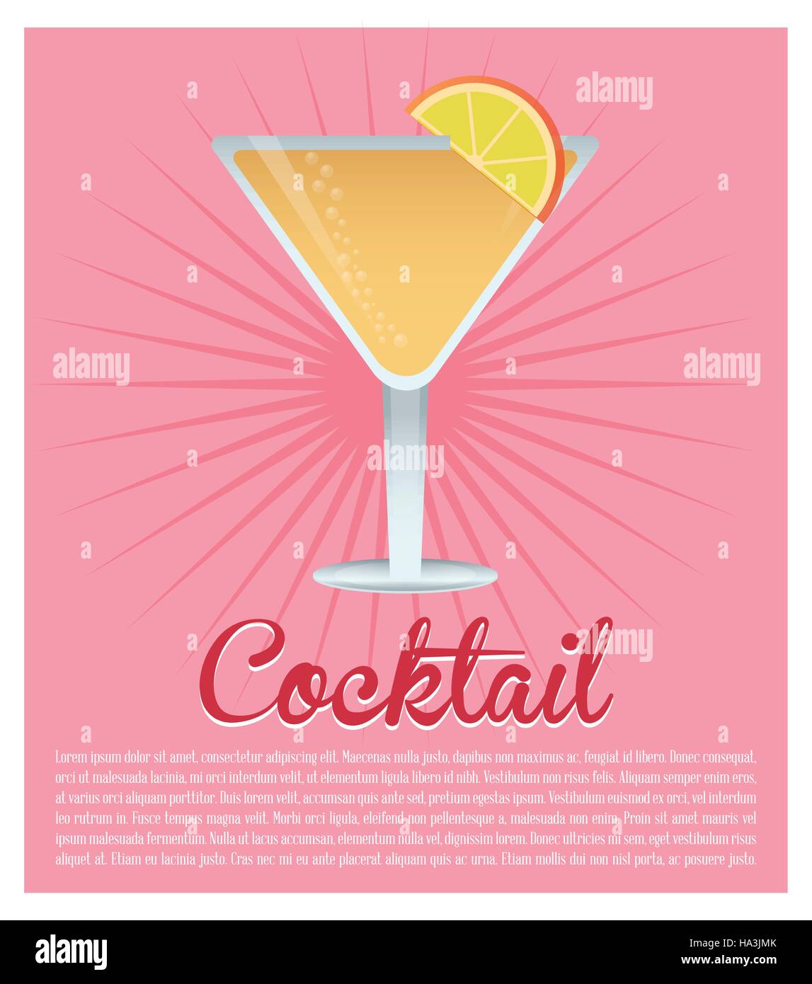cocktail cosmopolitan drink pink background Stock Vector Image & Art ...