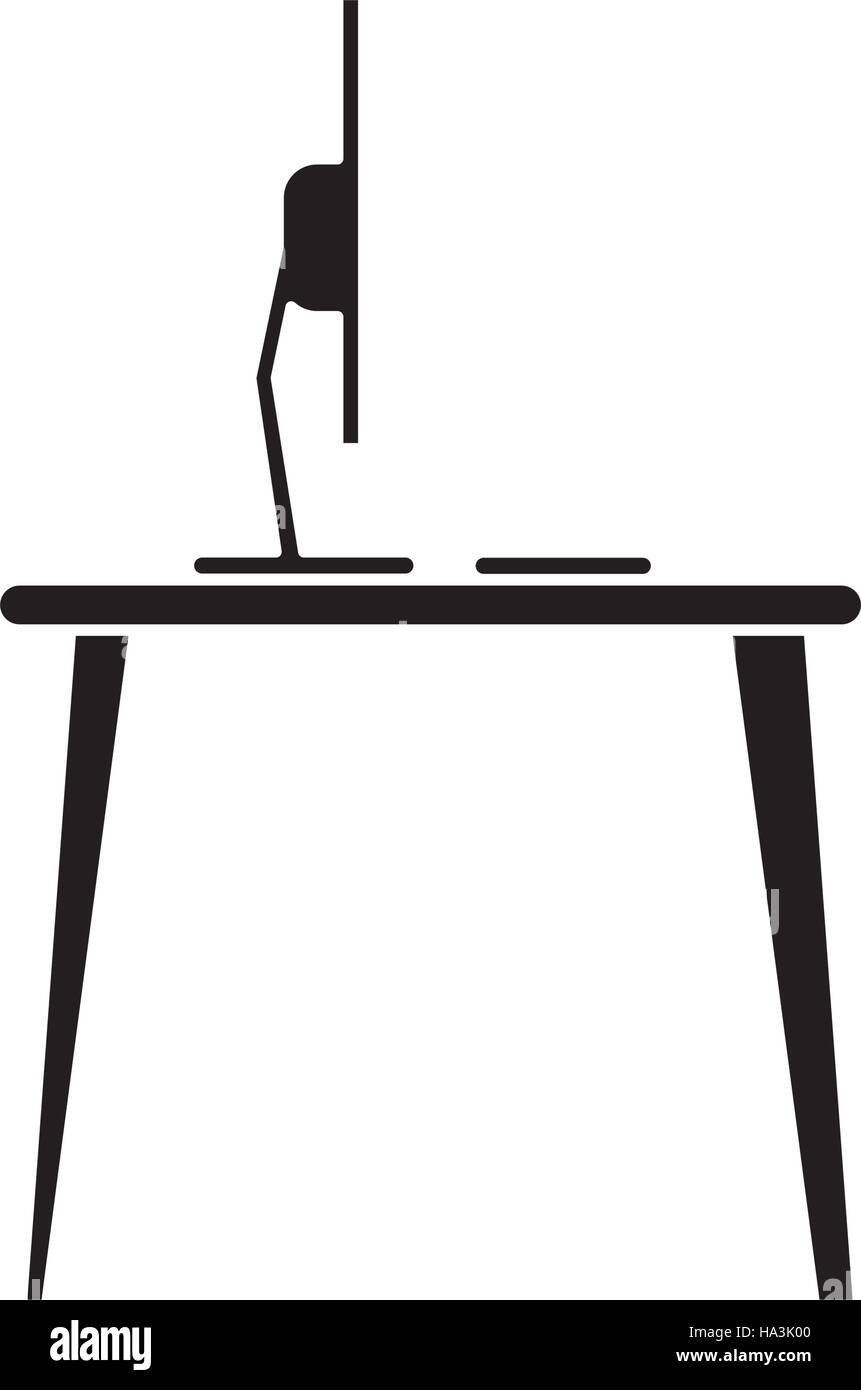 White girl using laptop Stock Vector Images - Alamy