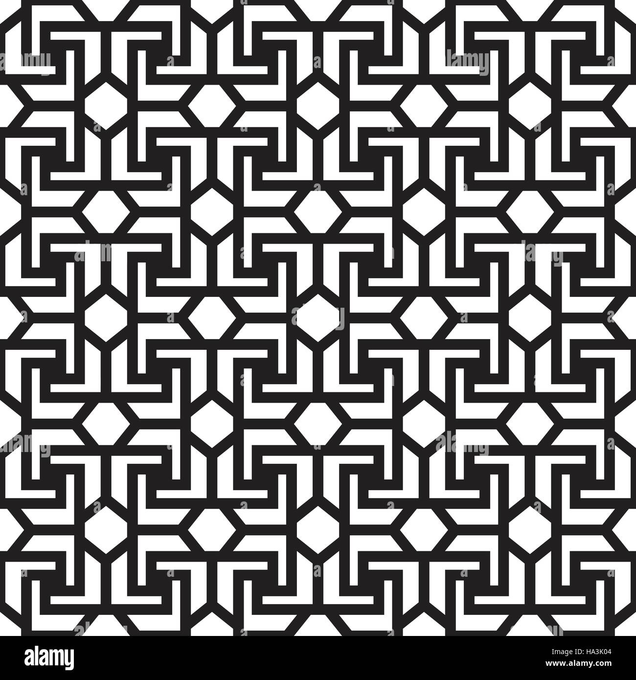 Islamic arabic pattern seamless Black and White Stock Photos & Images ...