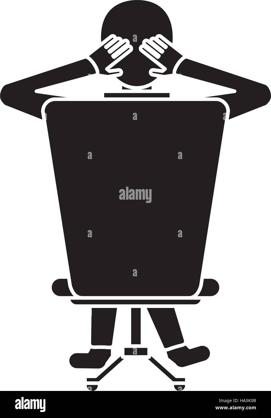 Office manager relaxing sitting Stock Vector Images - Alamy