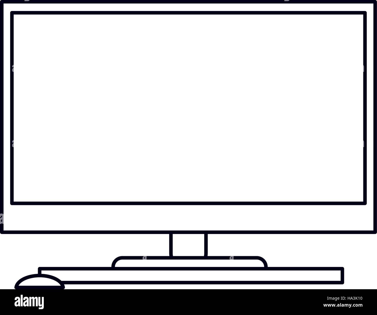 pictogram screen computer wireless device Stock Vector Image & Art - Alamy