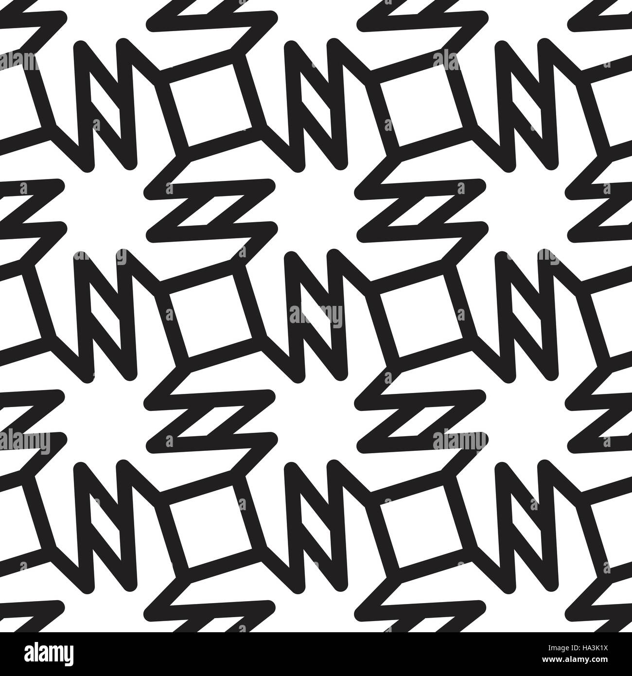 Flat seamless floral pattern Black and White Stock Photos & Images - Alamy
